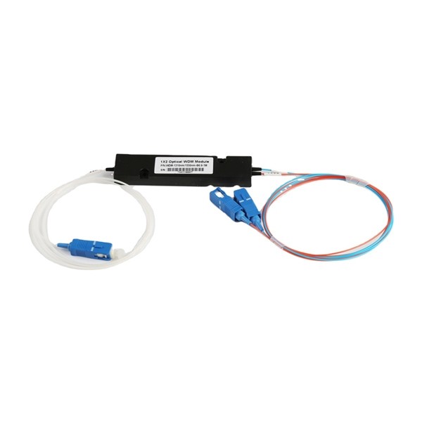 ABS Module WDM FWDM Coupler 1*2 With Connector SC UPC 0.9MM Cable