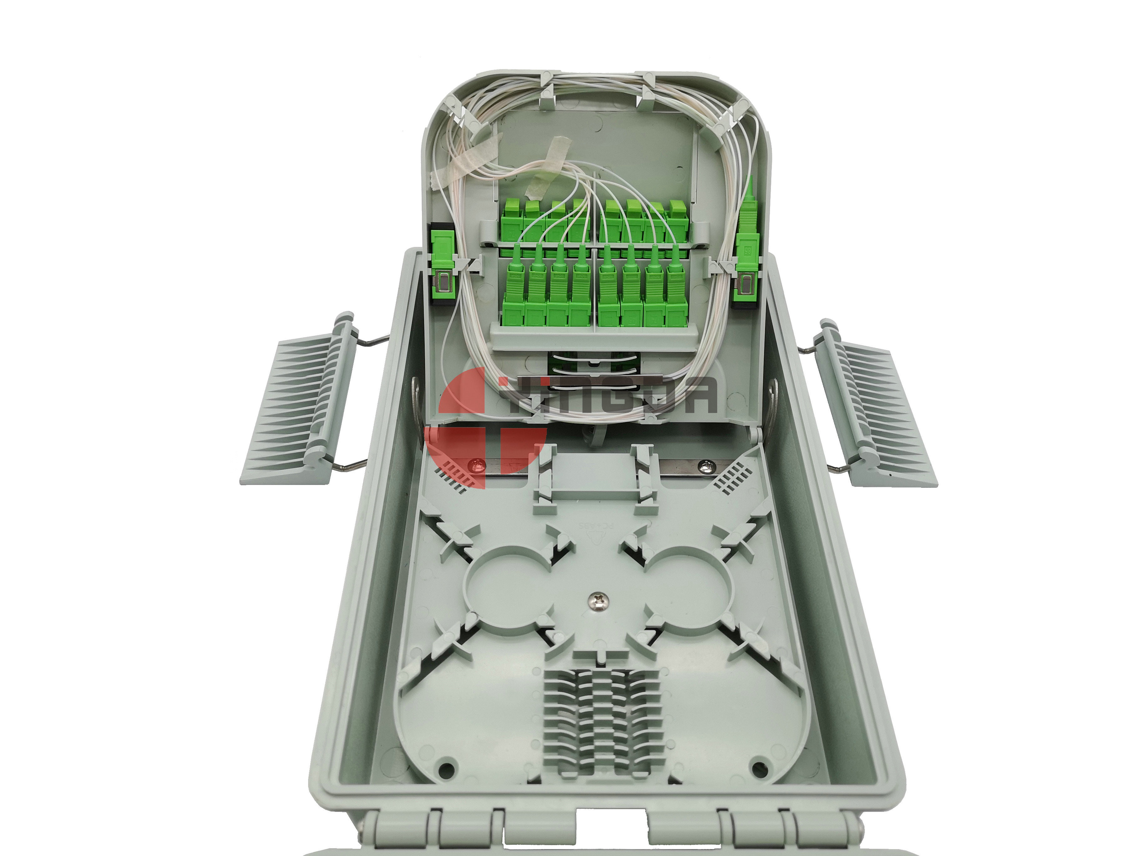 IP65 Outdoor Fiber Optic Splitter Box Wall Mount 16 Cores 1x8 Coupler ...