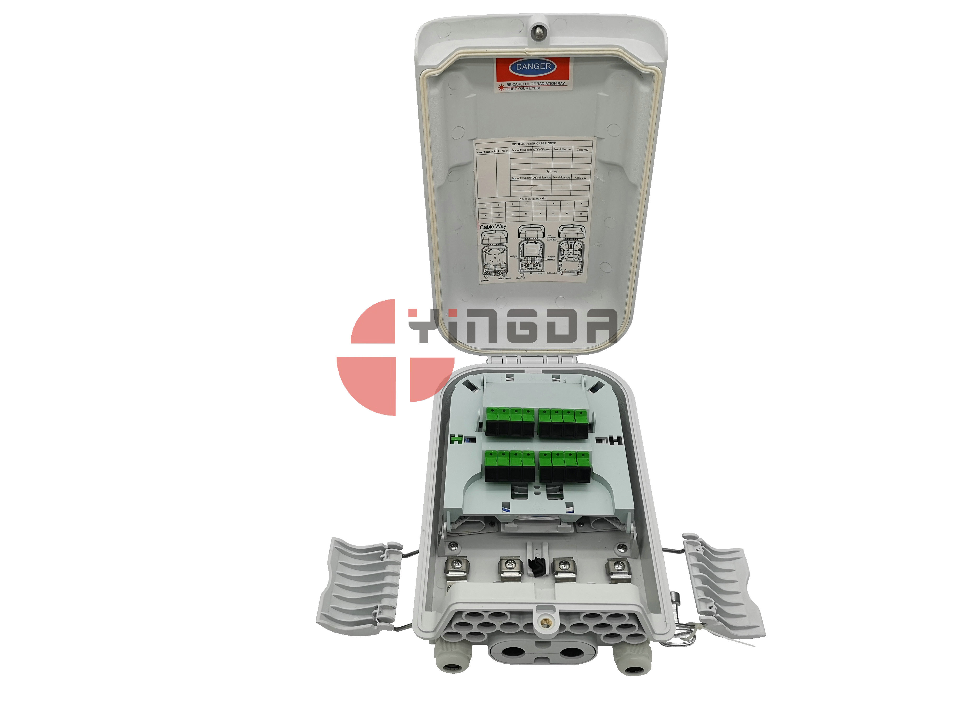 ISO FTTH Nap Splitter Fiber Optic Distribution Box 16 Cores Outdoor SC ...