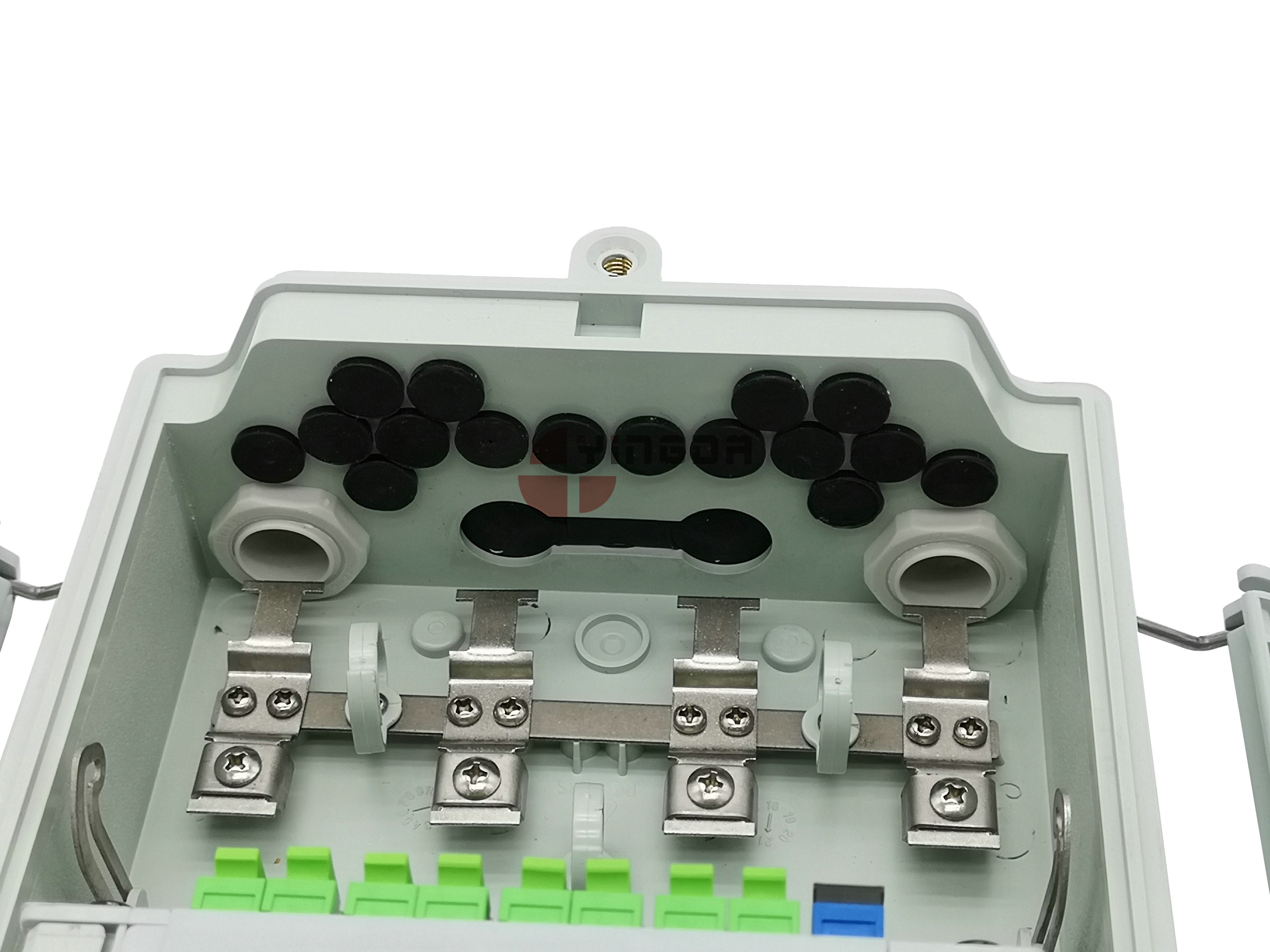 PC ABS Gray Fiber Optic Splitter Box IP65 Pole Mounted With 16 SC ...