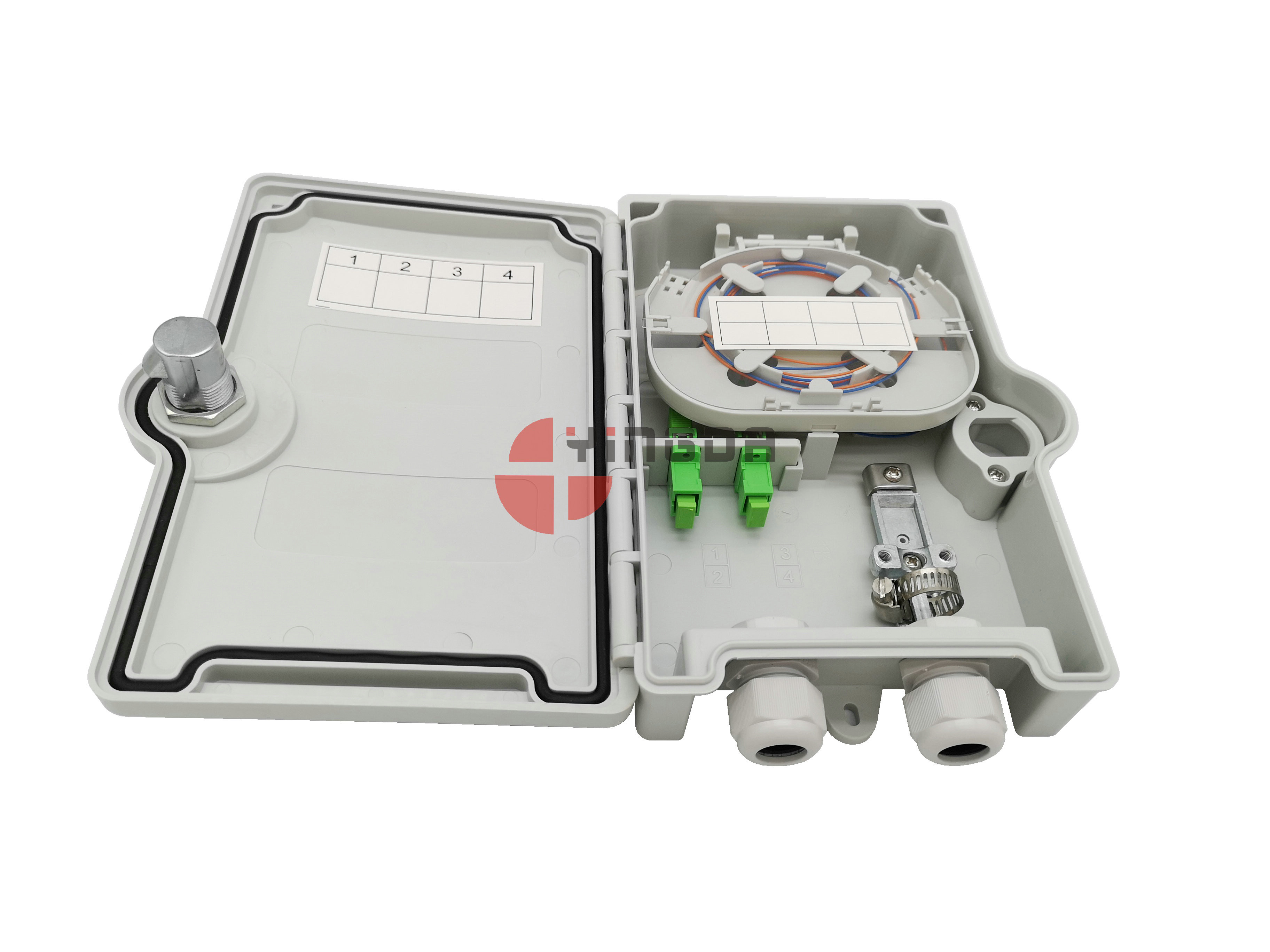 Outdoor IP65 Fiber Optic Splitter Box Plastic 2 Ports Polymer Synthetic ...