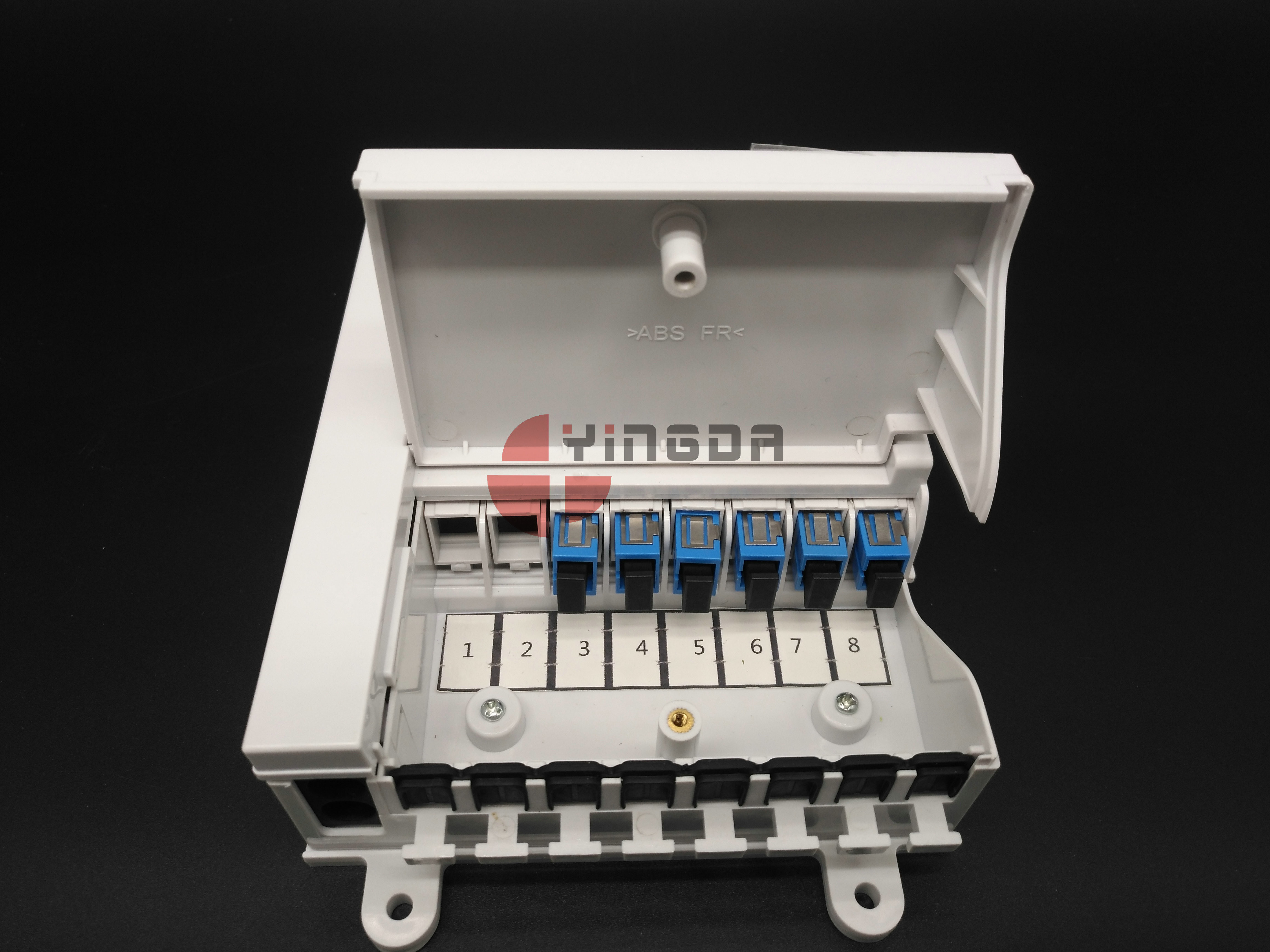 8 Port Fiber Optic Termination Box / FTTH Mini Splitter Box Wall ...