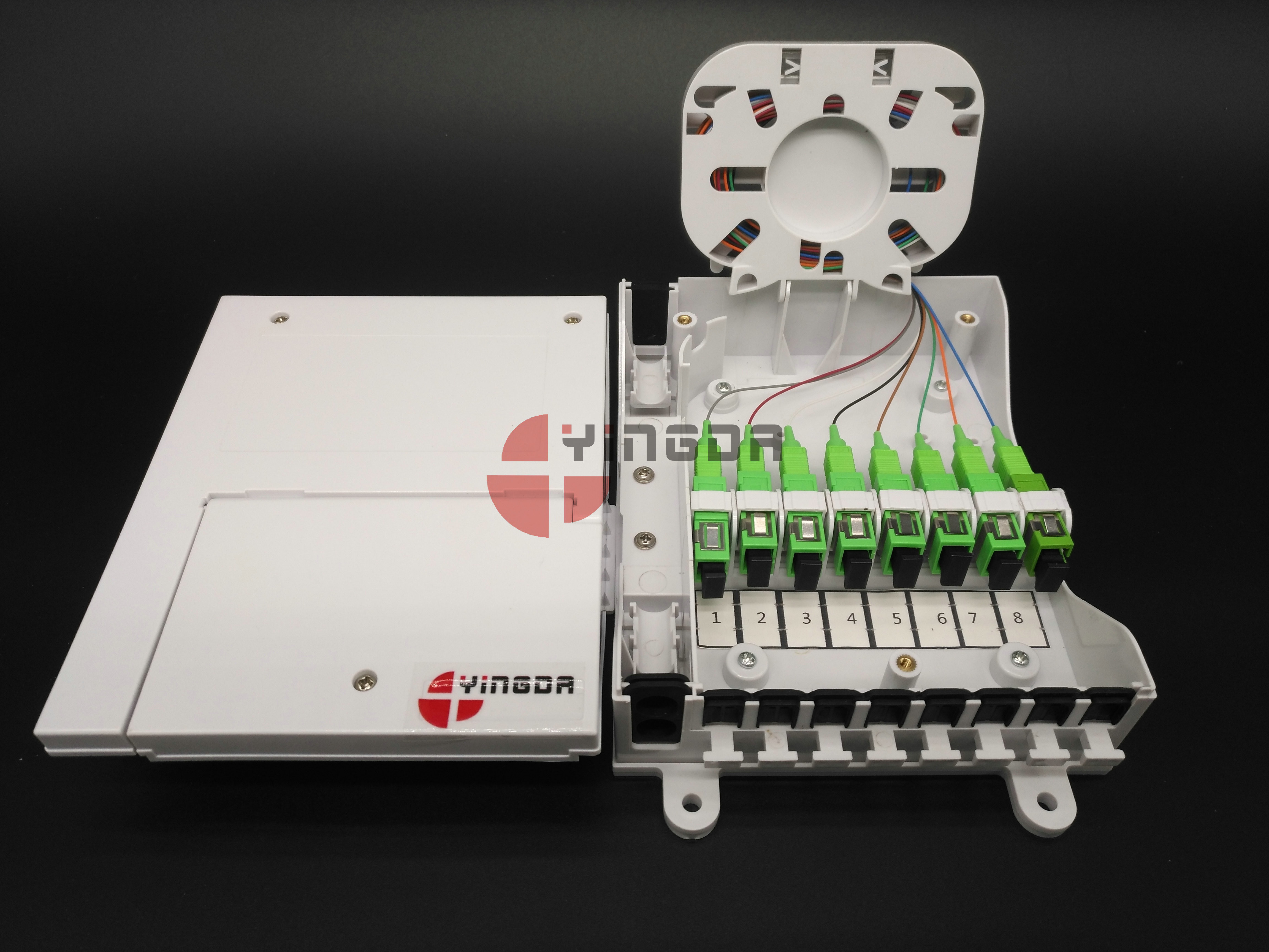 Indoor 8 Ports CPE Fiber Optic Distribution Terminated Cable Joint Box ...