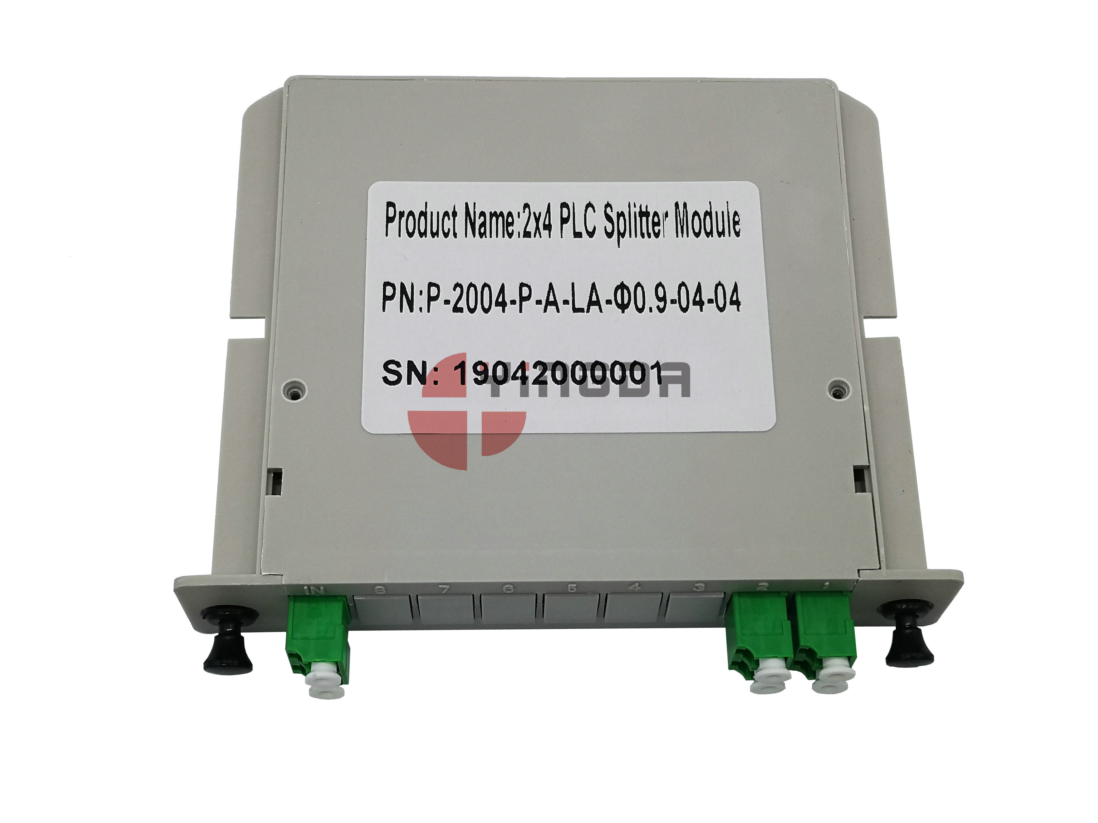 Plastic 2x4 Fiber PLC Splitter LGX Cassette Modular With LC/APC Duplex ...