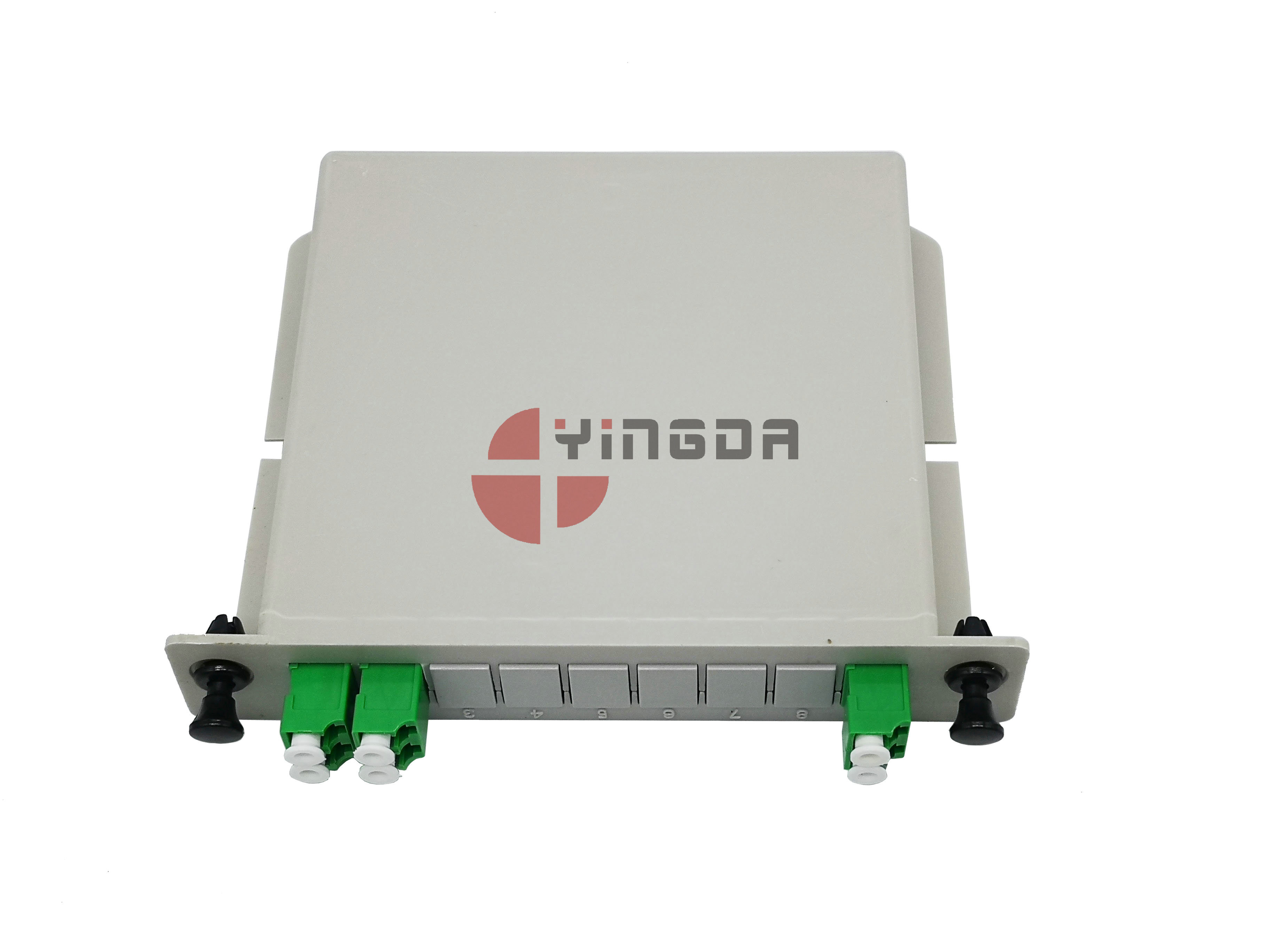 Plastic 2x4 Fiber PLC Splitter LGX Cassette Modular With LC/APC Duplex ...