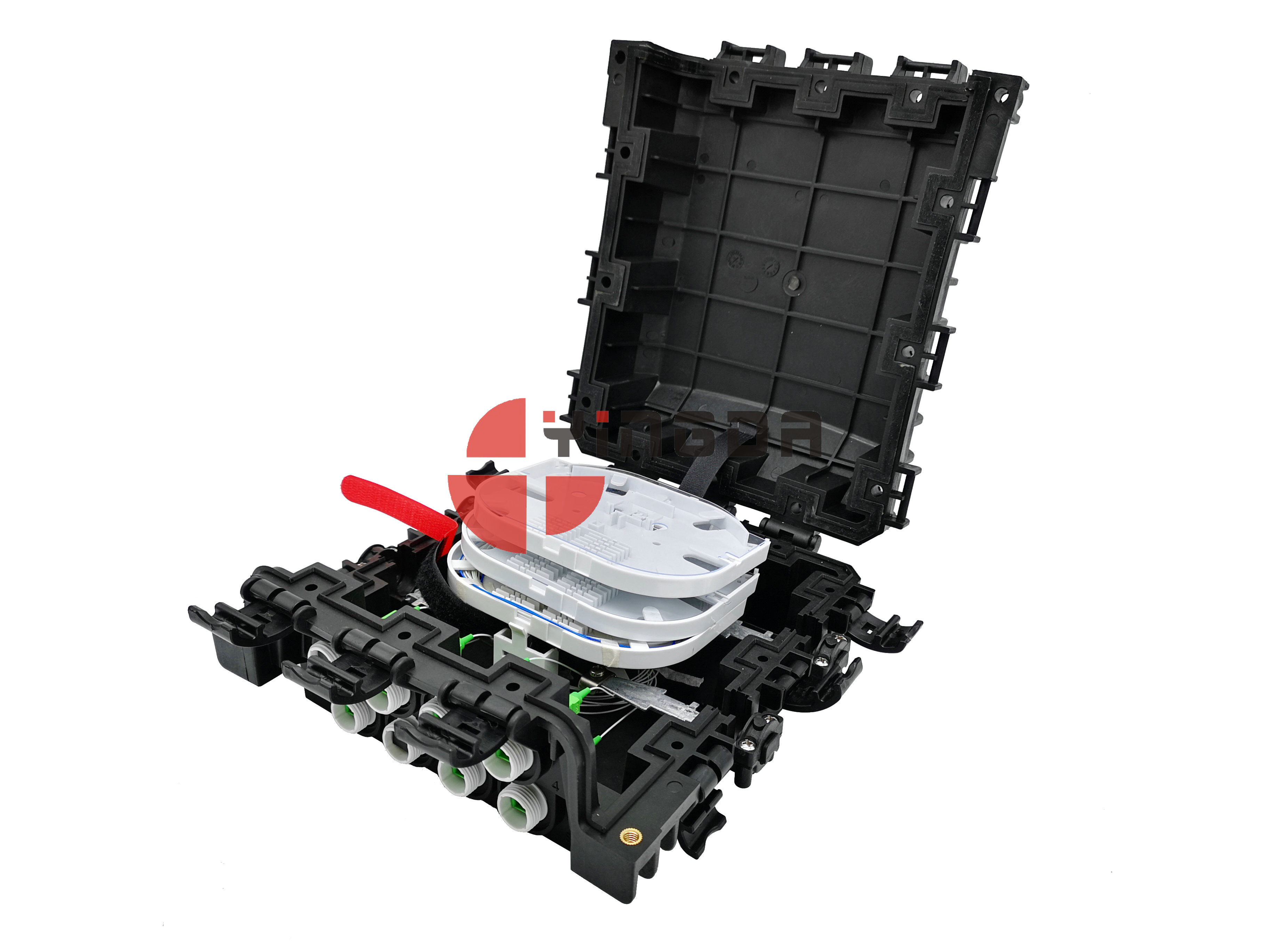 Inline Fiber Cable Joint Box IP65 Outdoor Pole Mount 36 Cores 8 SC Fast ...