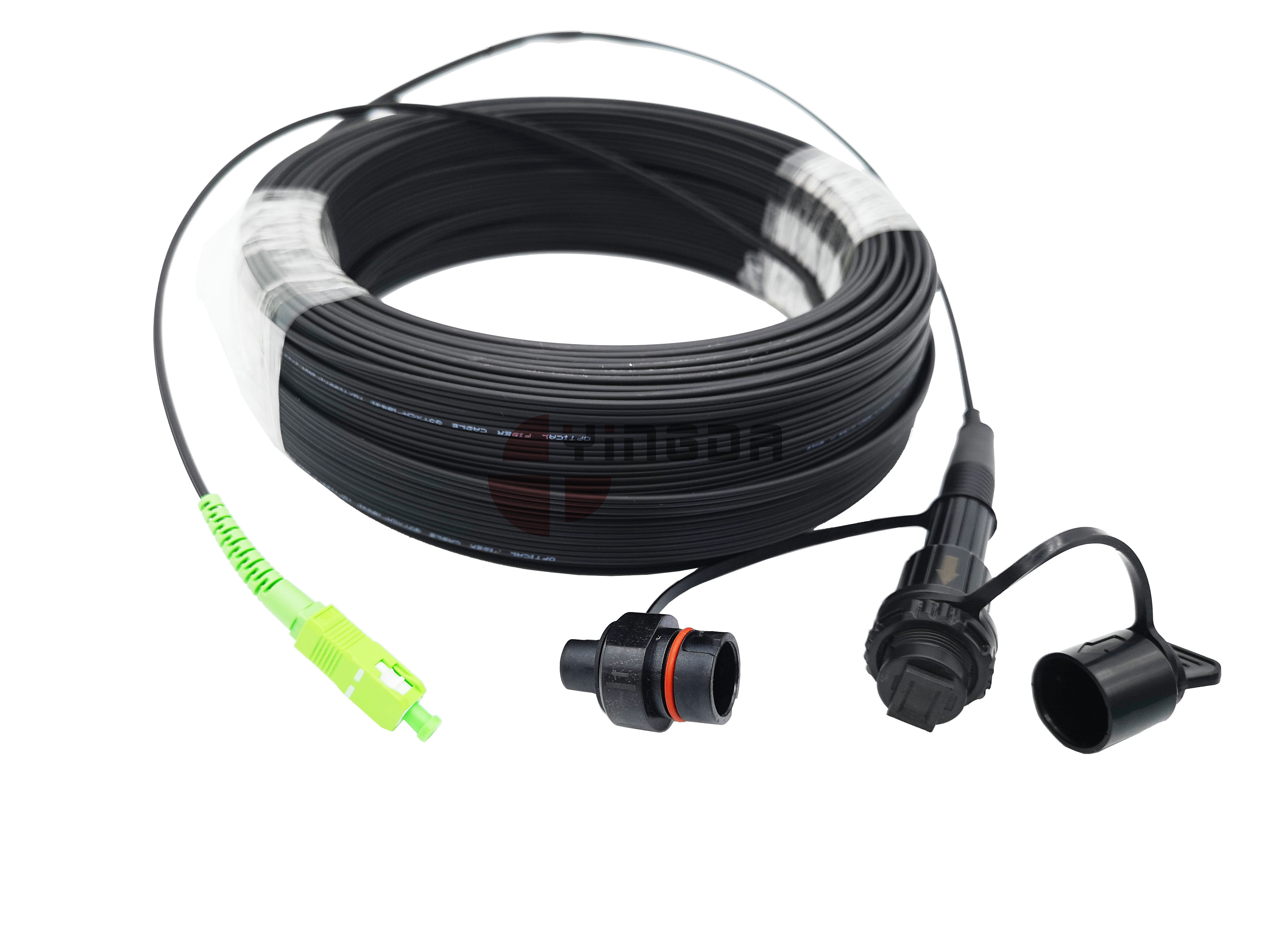 SC/APC Flip Top Cover Fiber Optic Patch Cord Access Cable Jumper GYFJH ...