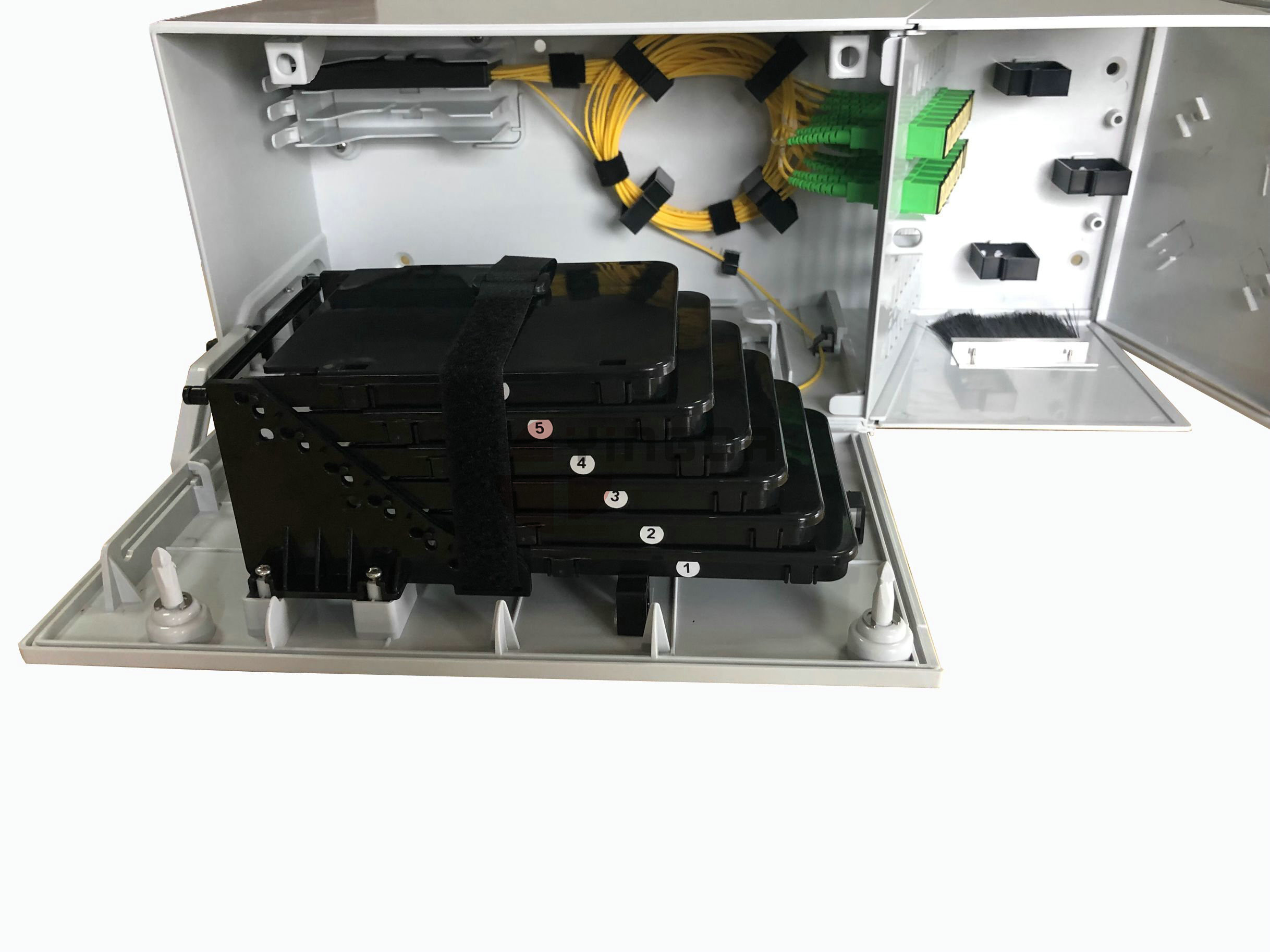 Durable Fiber Optic Termination Box 48 Port Wall Mount IP30 Protection ...