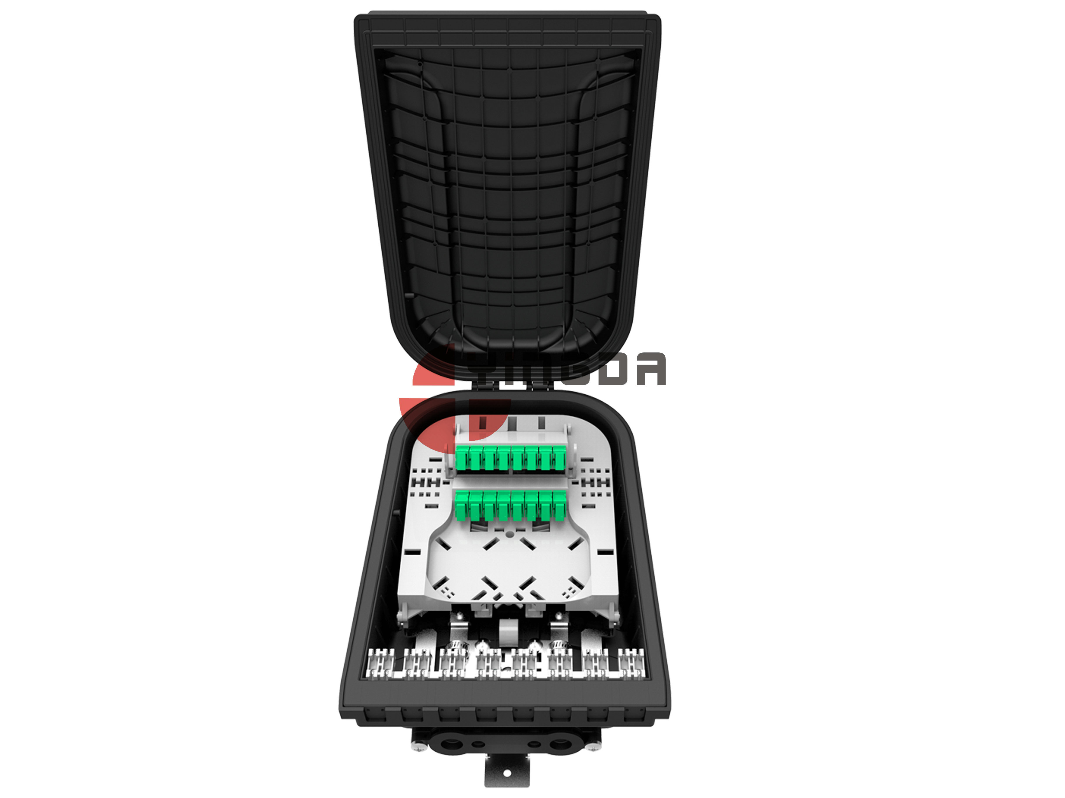 FTTH Fiber Access Point Splice Distribution Box Slim 16 Port For 1X8 ...