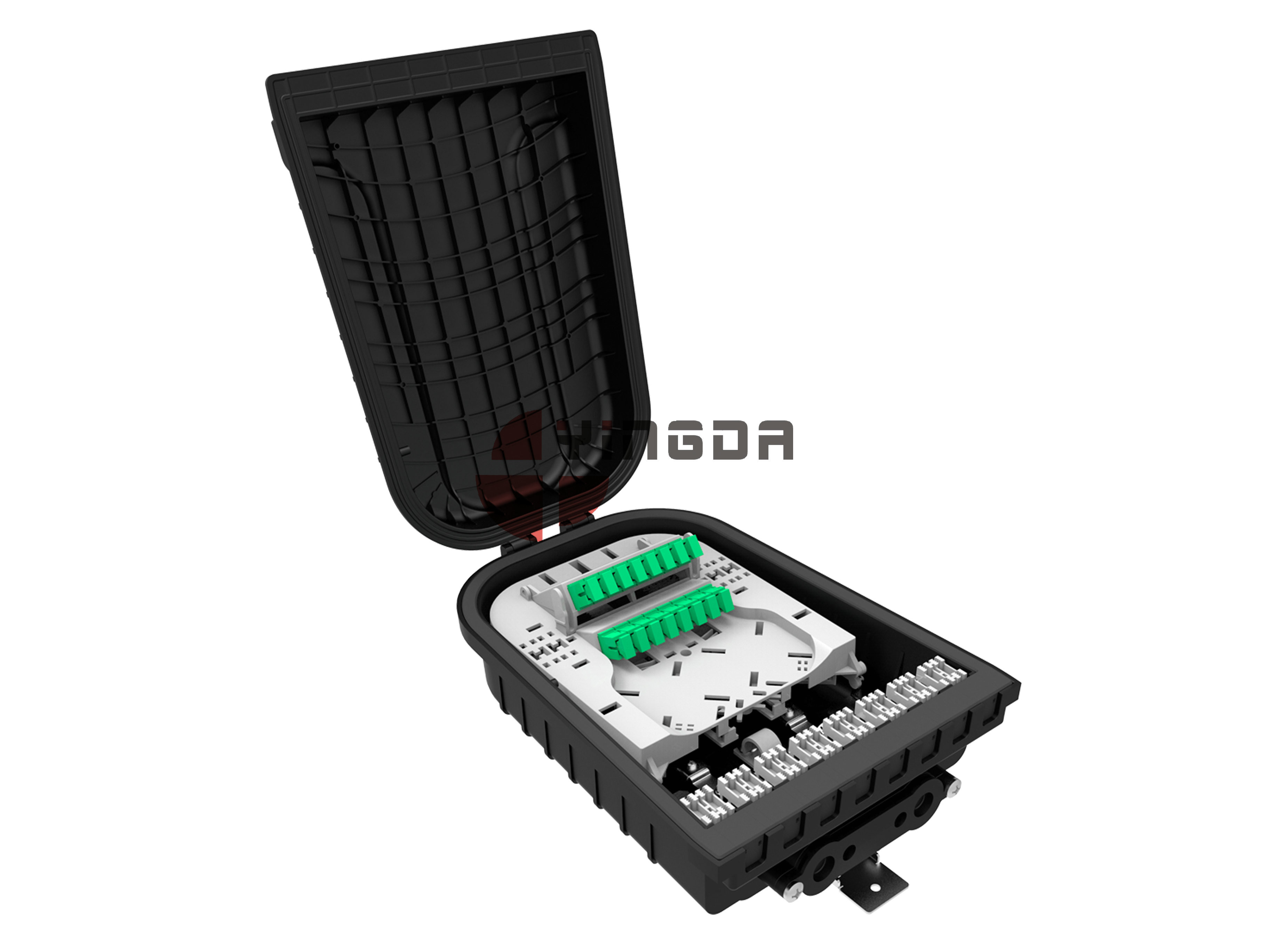 FTTH Fiber Access Point Splice Distribution Box Slim 16 Port For 1X8 ...