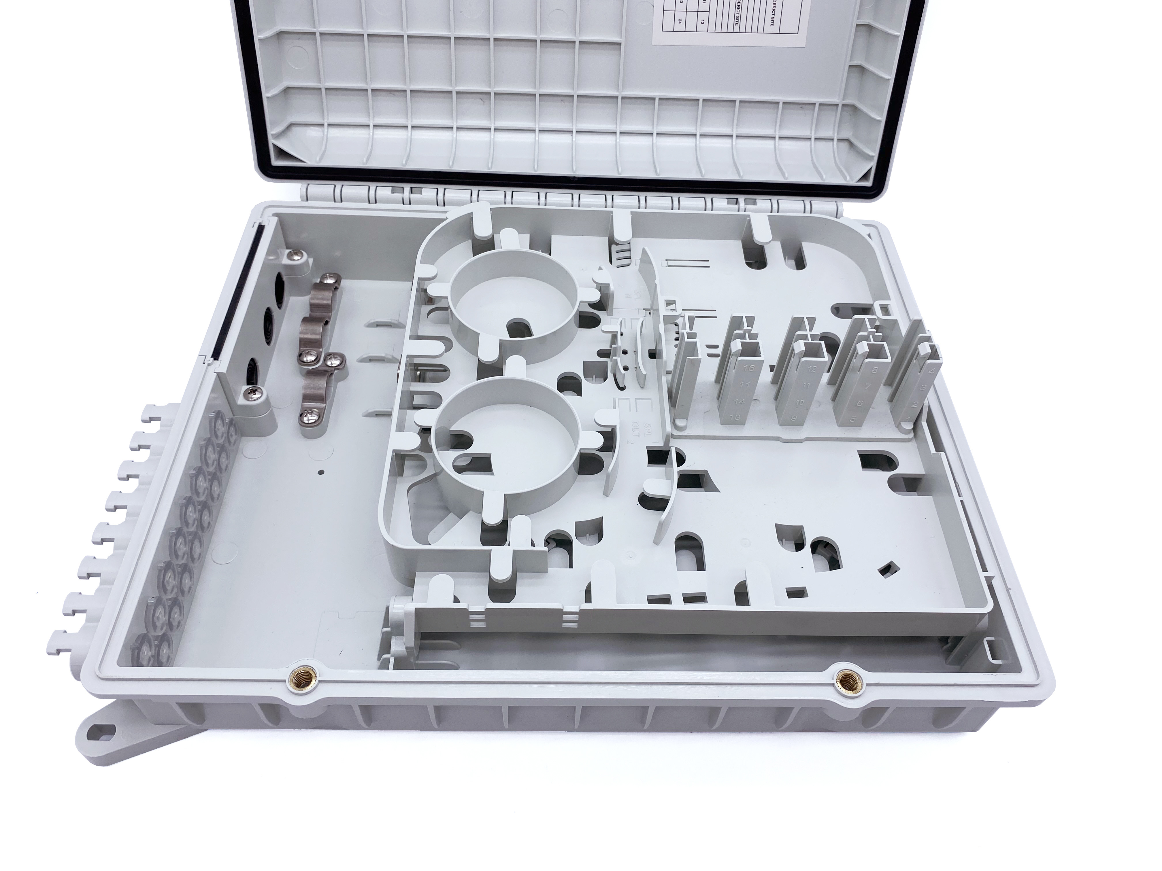 16Ports Fiber Optic Cable GPON Passive Splitter Termination Box SC 1:16 ...