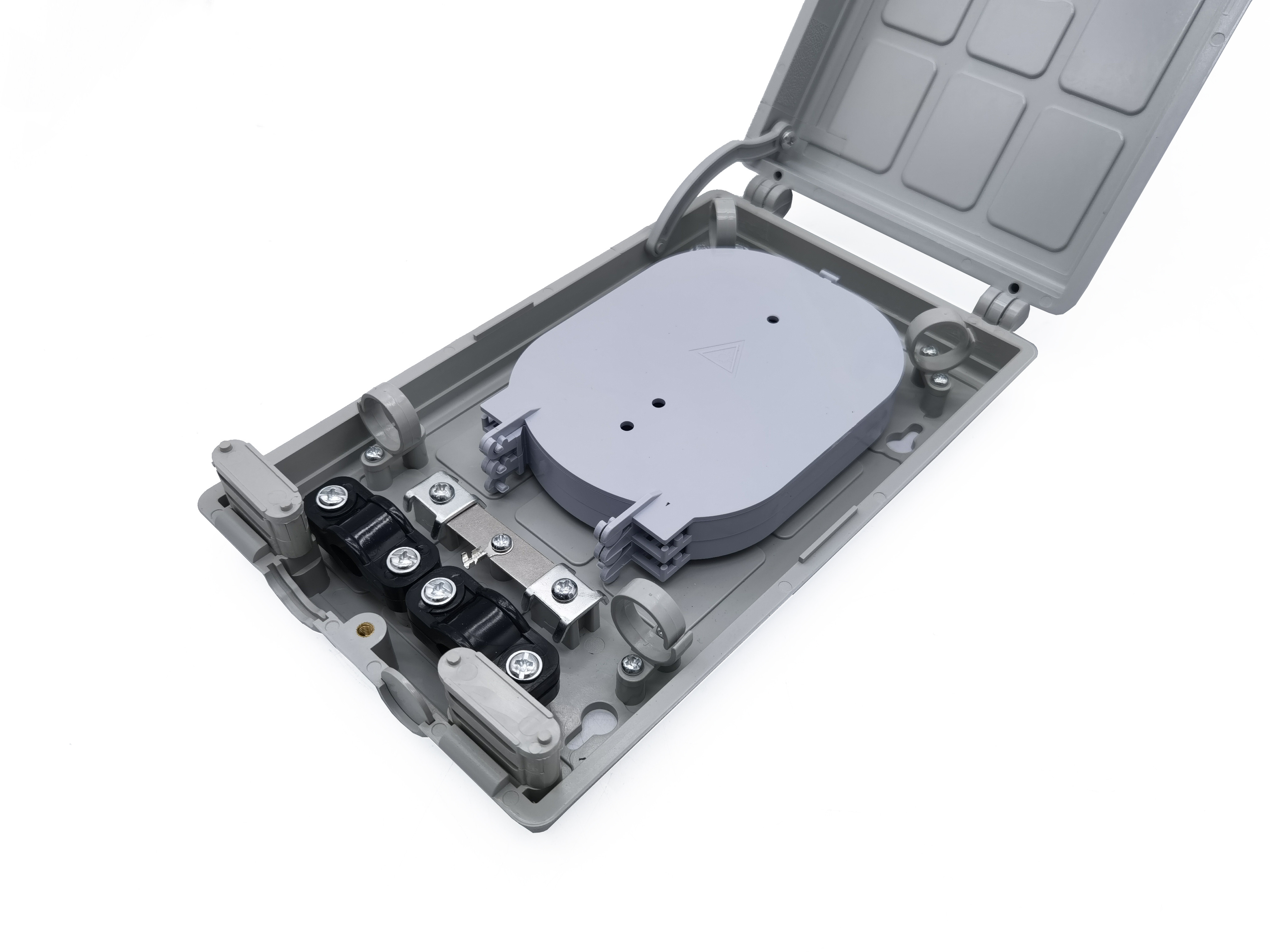 Indoor IP54 12 Ports Outlet Plastic Fiber Optic Termination Box Fusion ...