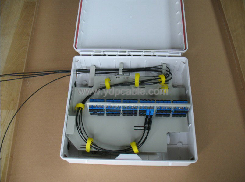 Waterproof 48 Core SC FTTH Fiber Optic Splice Box Size 350*340*120 mm ...