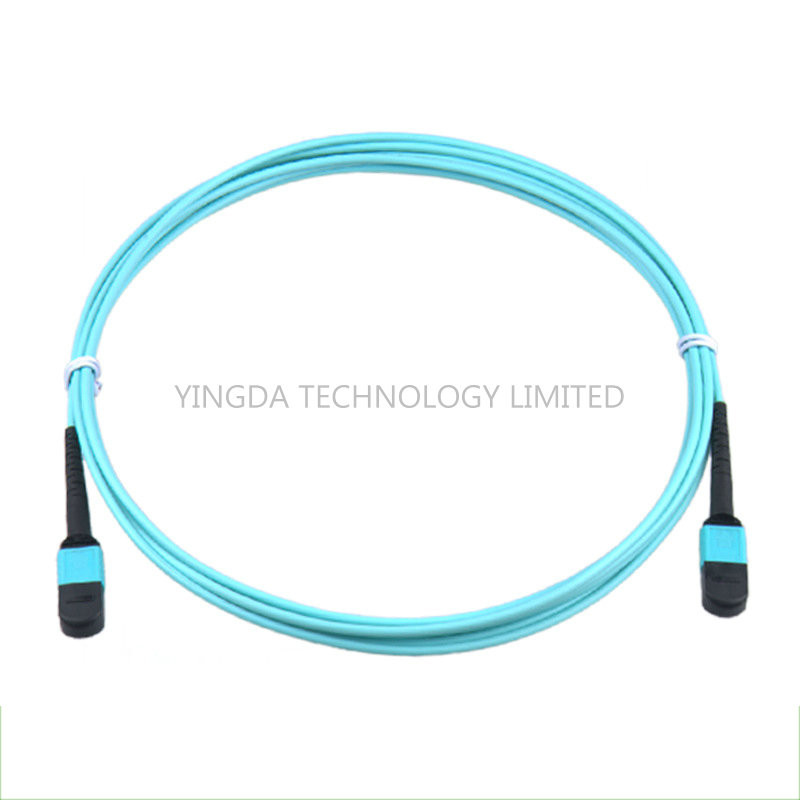 12 Fibers OM3 10Gig MTP MPO Cable, Trunk Cable MPO - MPO 12 F.O. OM3 15 Mts