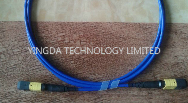 12 Fiber MTP Steel Armored Fiber Optical MTP MPO Cable Round , MTP ...