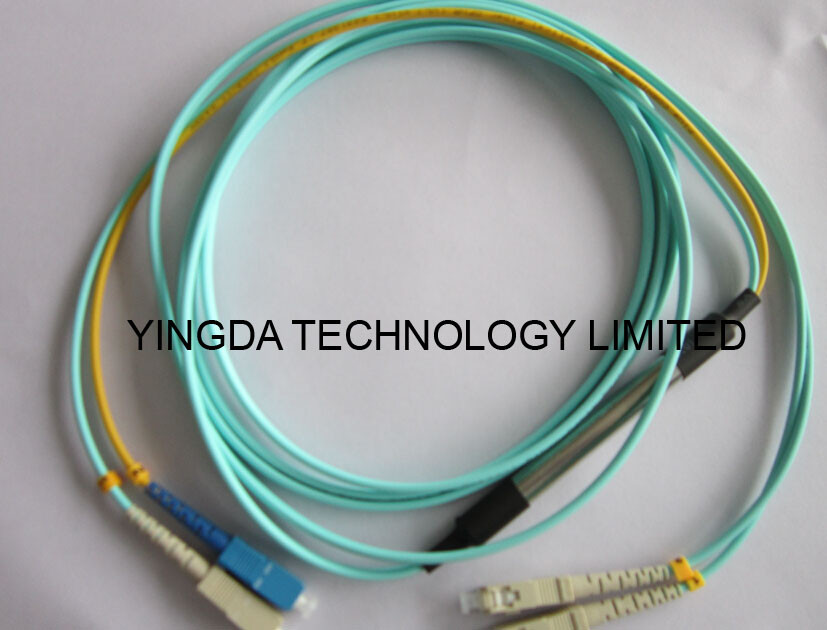 SC- SC Mode Conditioning Patch Cord Duplex 50 / 125um OM3 10G Fiber ...