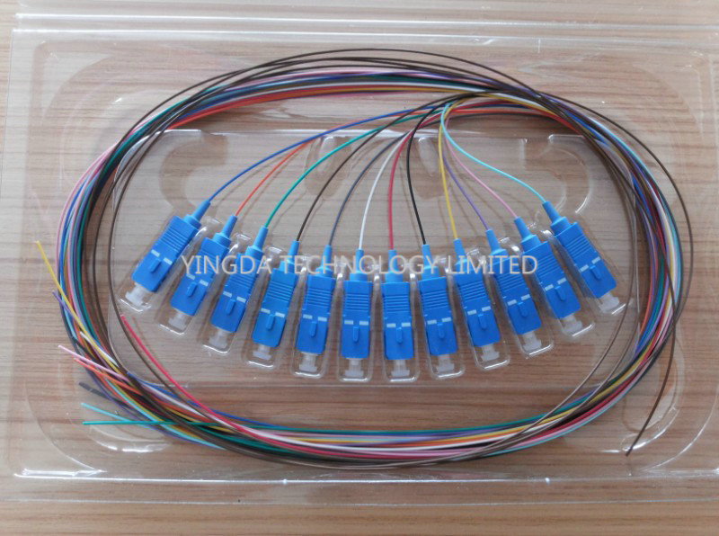 SC / UPC SC / PC Multi Core Fiber Optic Pigtail cables 12 Core 0.9mm