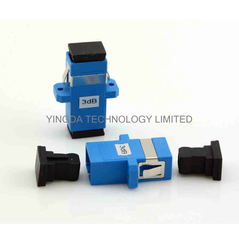 Plastic PBT Fixed Fiber Optic Attenuator SC / UPC 3dB 5dB 10dB , SC 15dB Attenautor