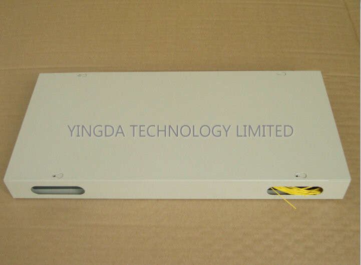 FC Rack Mount Single Mode Fiber Optic Patch Panel 24 Port , ODF Patch ...