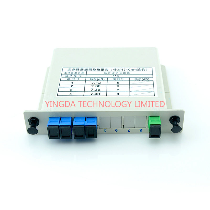 Fiber Optic PLC EPON Splitter 1x4 In LGX Box , G657A1, G652D Corning ...