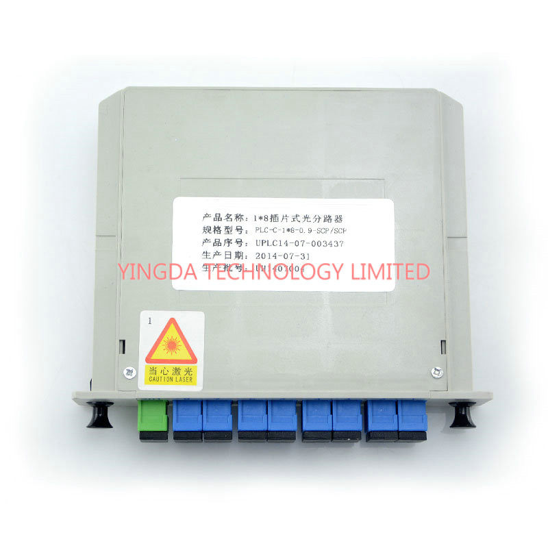 Fiber Optic PLC Splitter 1x8 LGX Module , CATV Fiber Optic Terminal Box ...