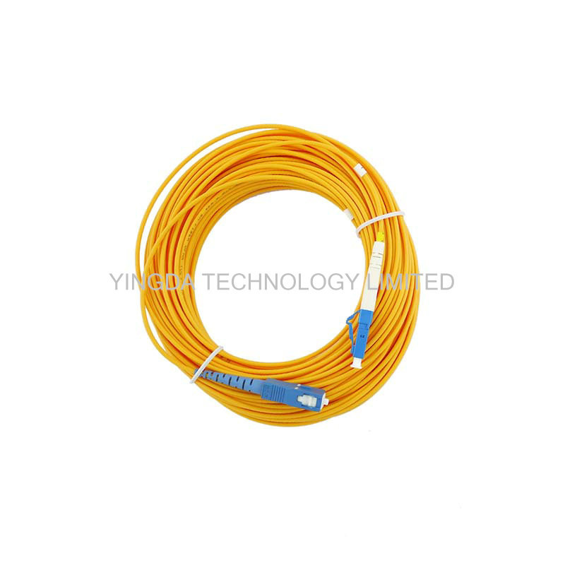 LC / SC CATV Fiber Optic Patch Cord Cable SM SX 15 Meter / Fiber Optic ...