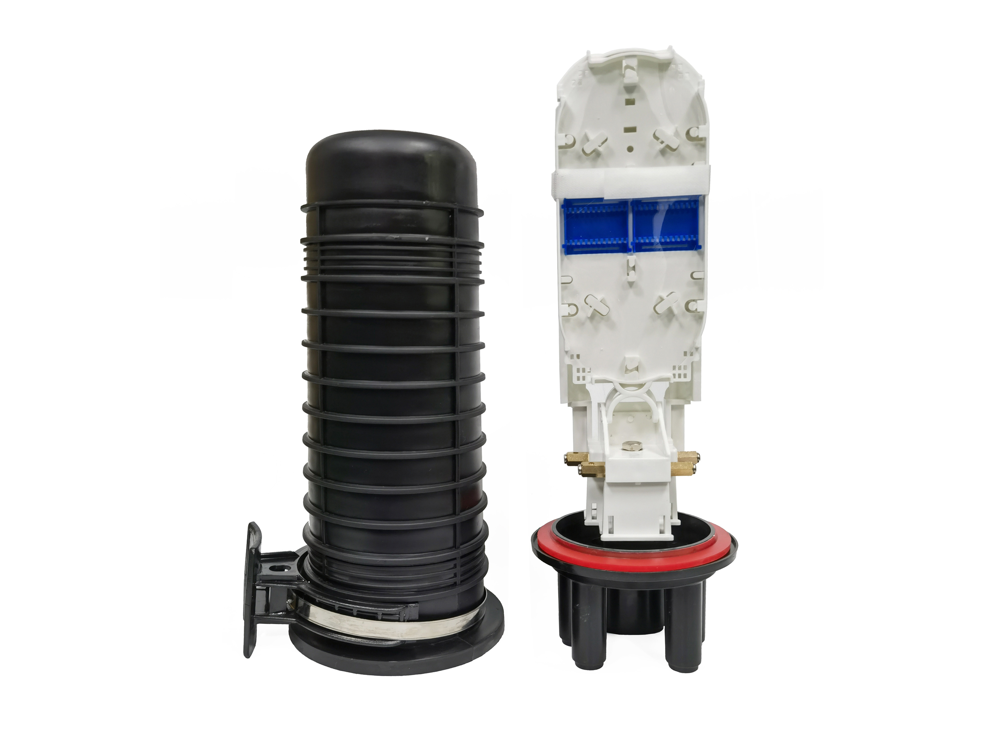 PP 96 Fibers Waterproof Pole Mount Fiber Optic Cable Splice Closure 1 ...