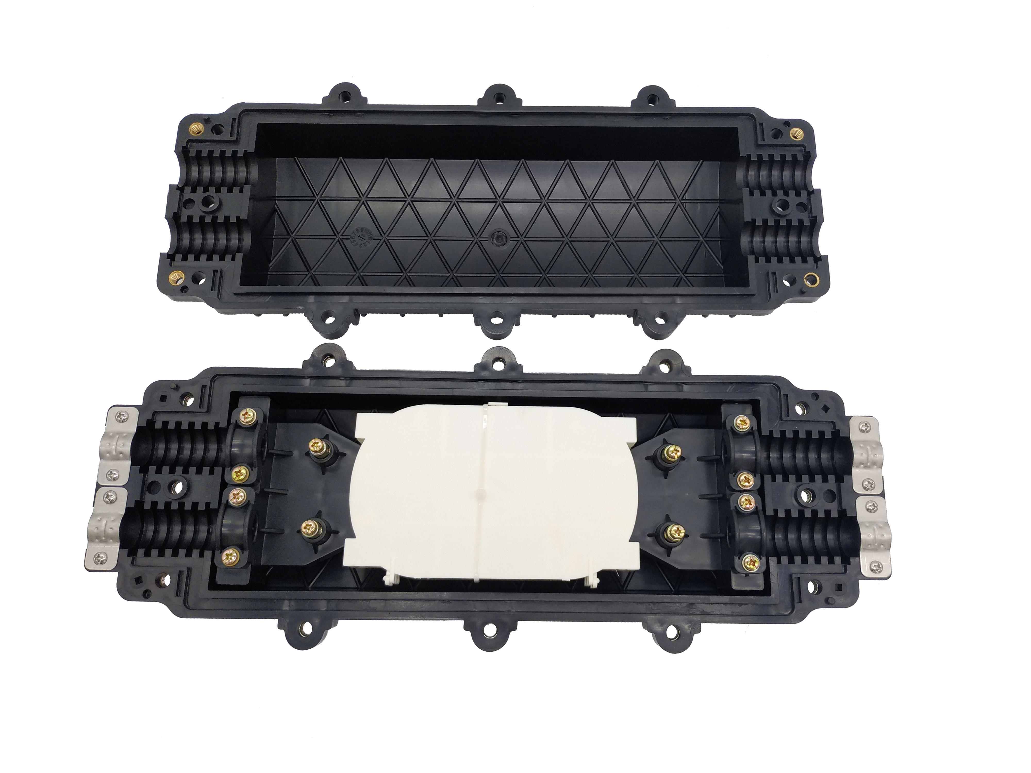 ABS Inline Fiber Optic Splice Closure 144 Cores 2In 2Out Buried Aerial ...