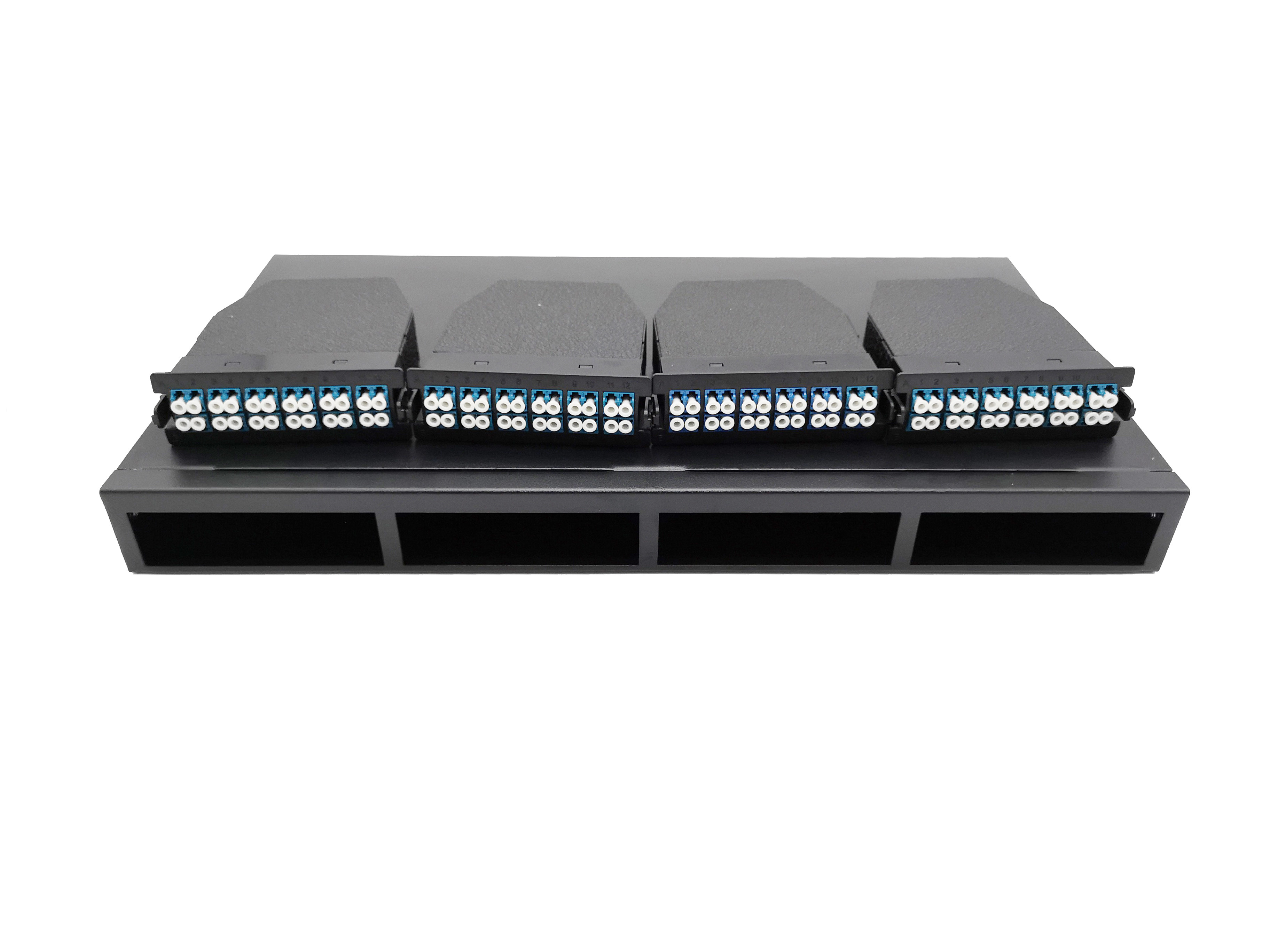 1U Rack Mount MTP MPO Patch Panel 19 inch ODF 96 Fiber Optic MPO LC Cable