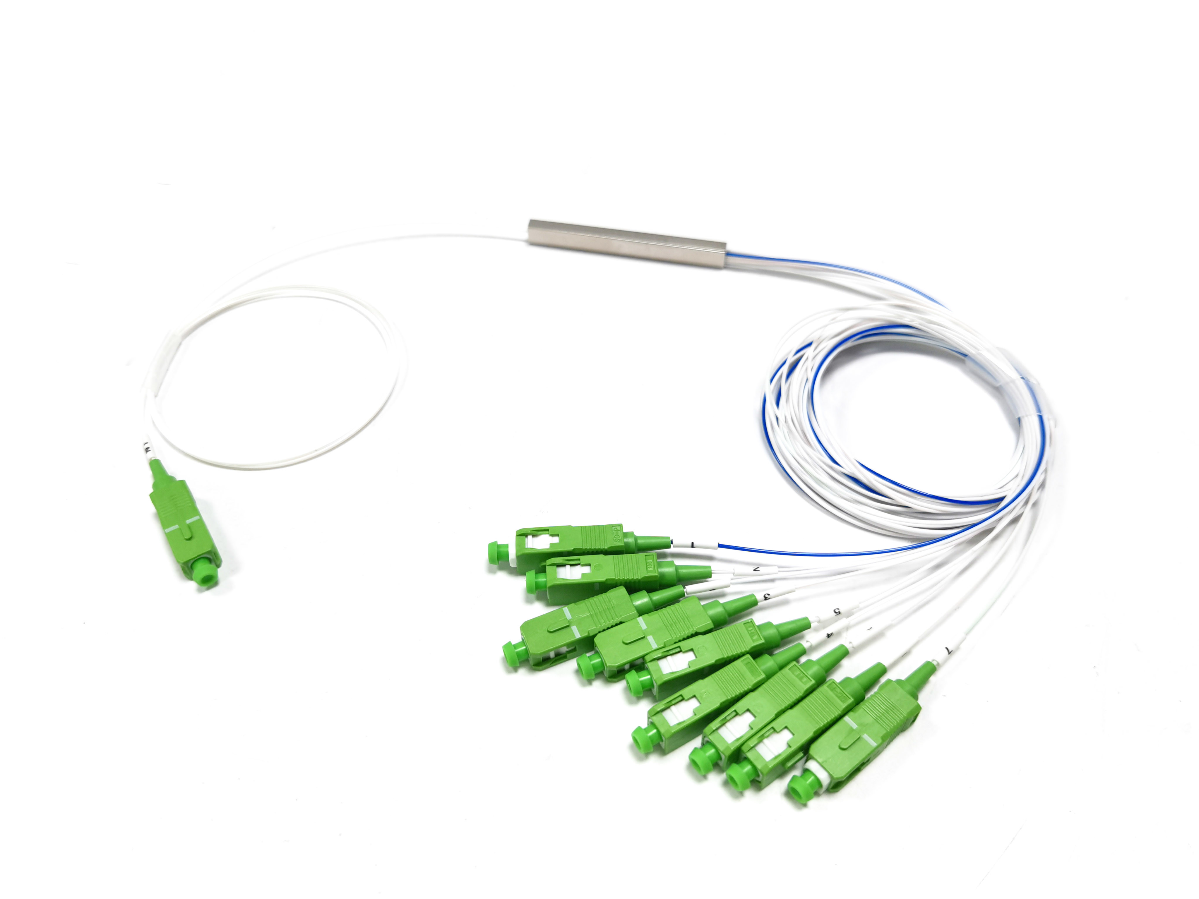 70/30 Unbalanced Fiber Optic PLC Splitter Single Mode SC APC G657A1 1x9 ...