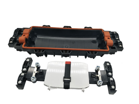 Black Fiber Optic Joint Closure 24 Fiber Splice Tray For Manhole ...