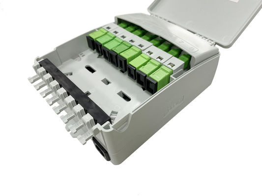 8 Ports Fiber Optic Terminal Box ABS PC Straight-Through FTTH Indoor ...