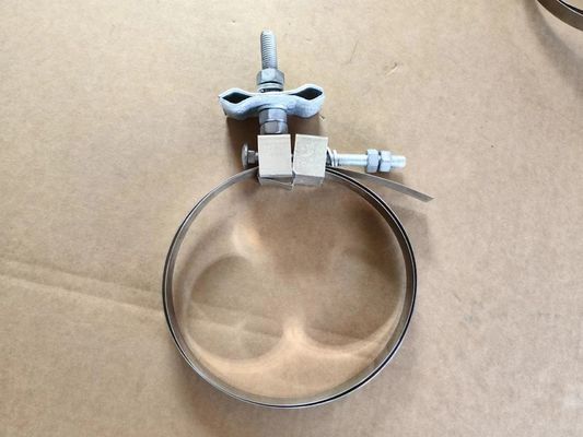 OPGW Cable Down Lead Clamps For Pole Stainless Steel Strips Material