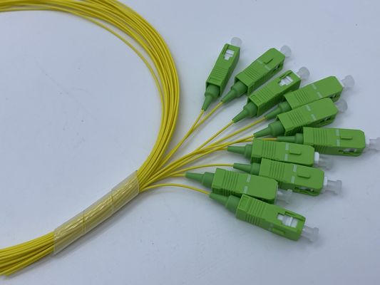 High Effective SC APC Fiber Optic Pigtail 0.9mm For Patch Panel Network