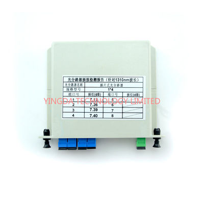 Fiber Optic PLC EPON Splitter 1x4 In LGX Box , G657A1, G652D Corning ...