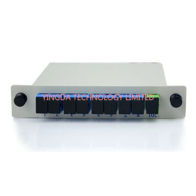 Fiber Optic PLC Splitter 1x8 LGX Module , CATV Fiber Optic Terminal Box ...
