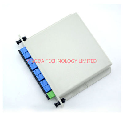 Fiber Optic PLC Splitter 1x8 LGX Module , CATV Fiber Optic Terminal Box ...